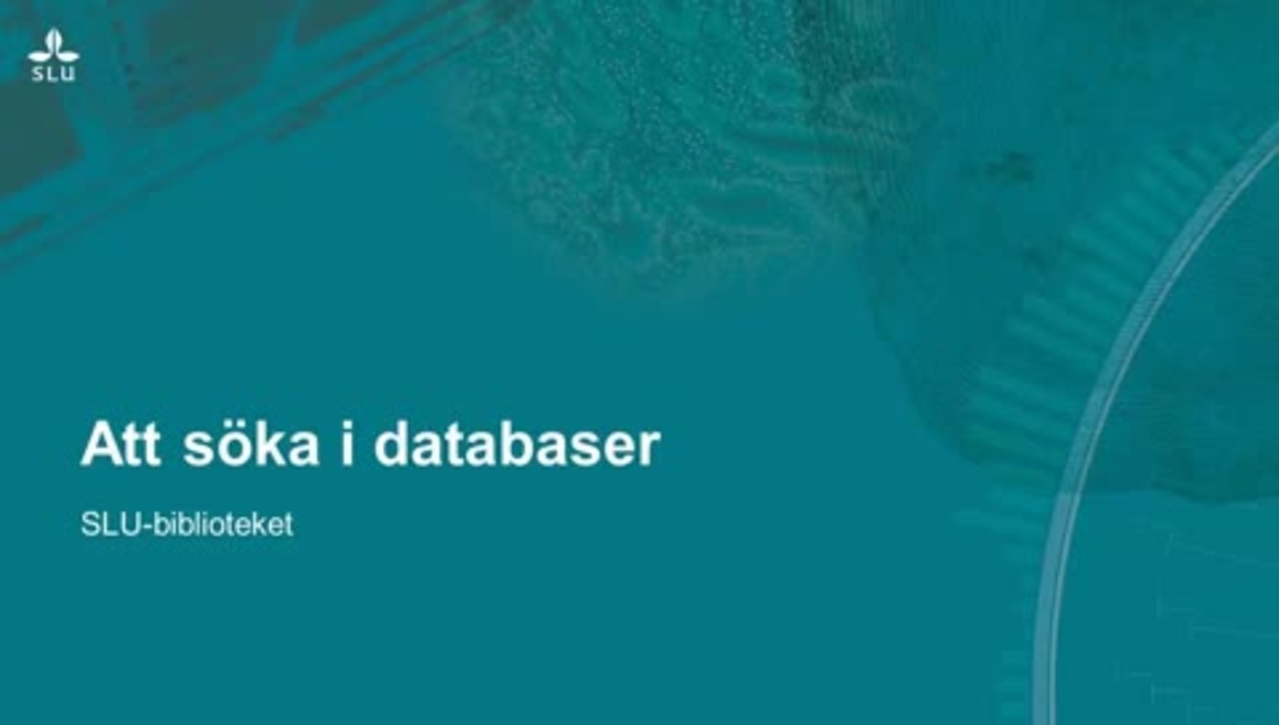 SLU Play - Swedish University of Agricultural Sciences